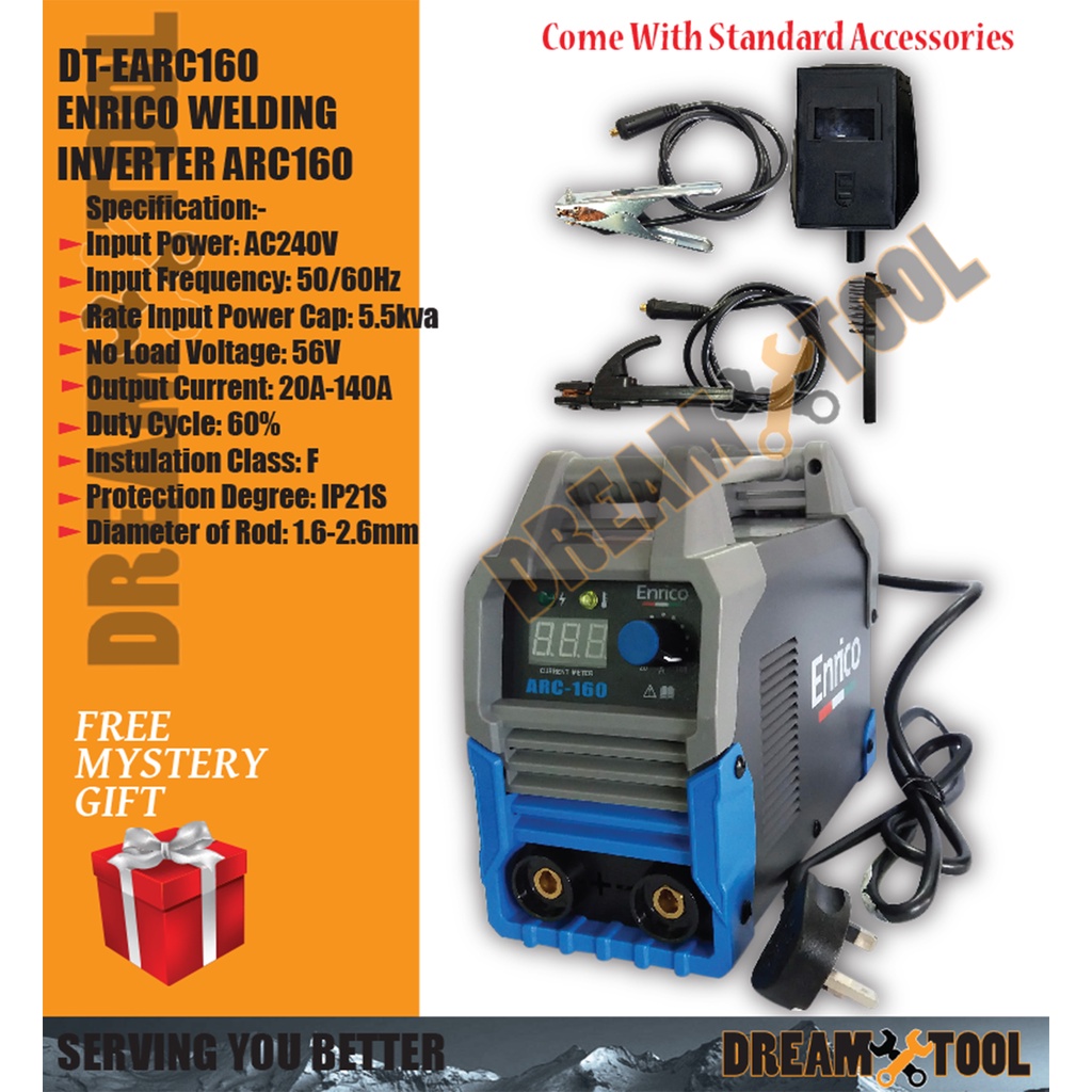 *MESIN WELDING / ARC160* Enrico Welding Inverter ARC160 DT-EARC160 ...