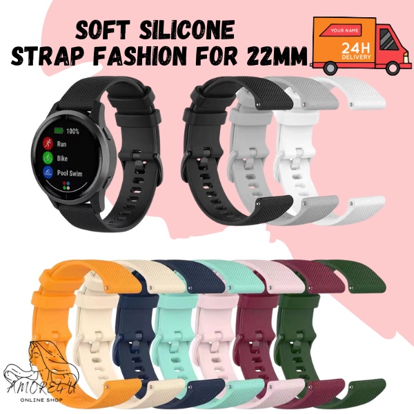 (READY STOCK) Fashion Silicone Replacement Strap 22mm Band Huawei Watch ...