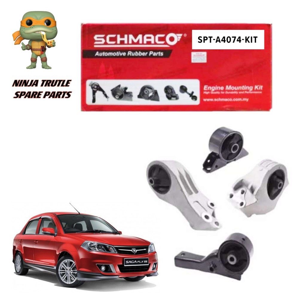 SCHAMCO ENGINE MOUTING KIT SET PROTON SAGA FLX AUTO/MANUAL | Shopee ...