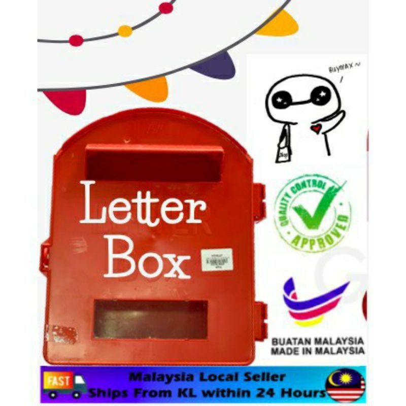 High Grade PVC Post Letter Box / Plastic Mail Box / Peti Surat Plastic ...