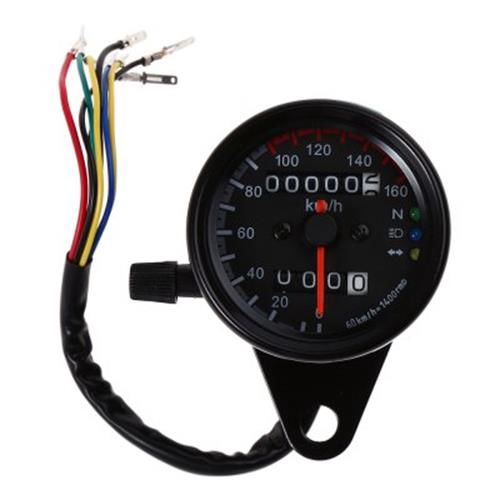 DUAL ODOMETER SPEEDOMETER GAUGE LED BACKLIGHT MOTORCYCLE MODIFICATION ...