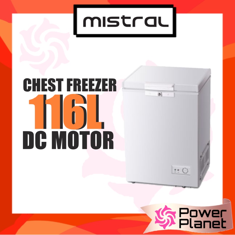 Mistral 116L Chest Freezer MFZ116 DC Motor Peti Sejuk Beku | Shopee ...