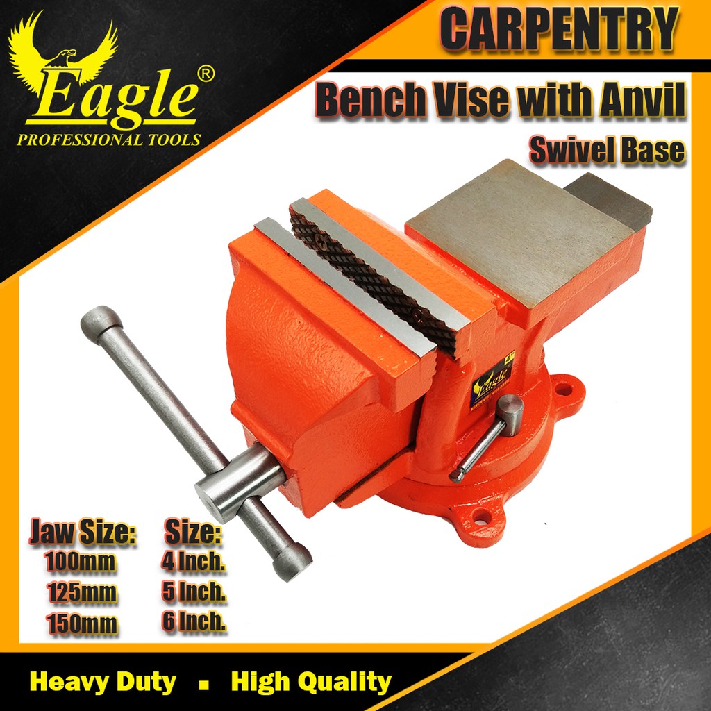 Eagle Swivel Base Bench Vise 6" With Anvil | Shopee Malaysia