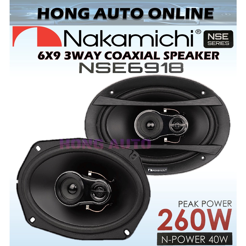 Nakamichi NSE6918 - 6x9" 3 Way Coaxial Speakers 260W Car Speaker(1pair=2pcs) | Shopee Malaysia