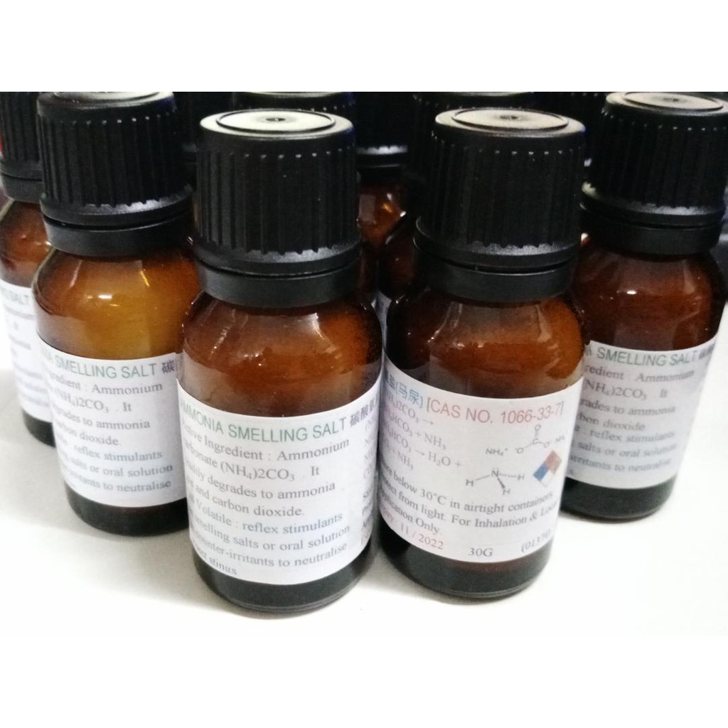 SAL VOLATILE SOL AMMONIA SMELLING SALT 30G 碳酸氨盐(马尿) EXPIRY: DEC 2027 ...