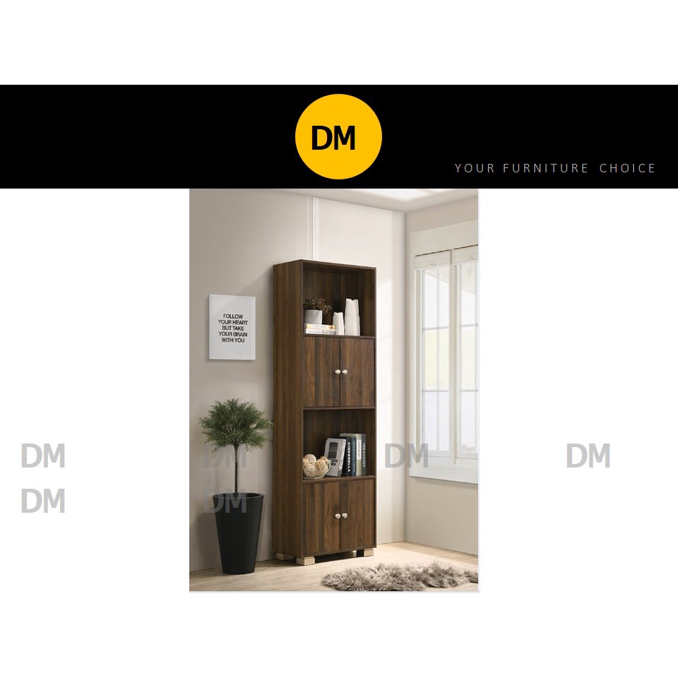 DM 𝐑𝐄𝐀𝐃𝐘 𝐒𝐓𝐎𝐂𝐊 DM1479 Bookcase 𝐑𝐄𝐀𝐃𝐘 𝐒𝐓𝐎𝐂𝐊 BEST QUALITY [Colour Walnut ...