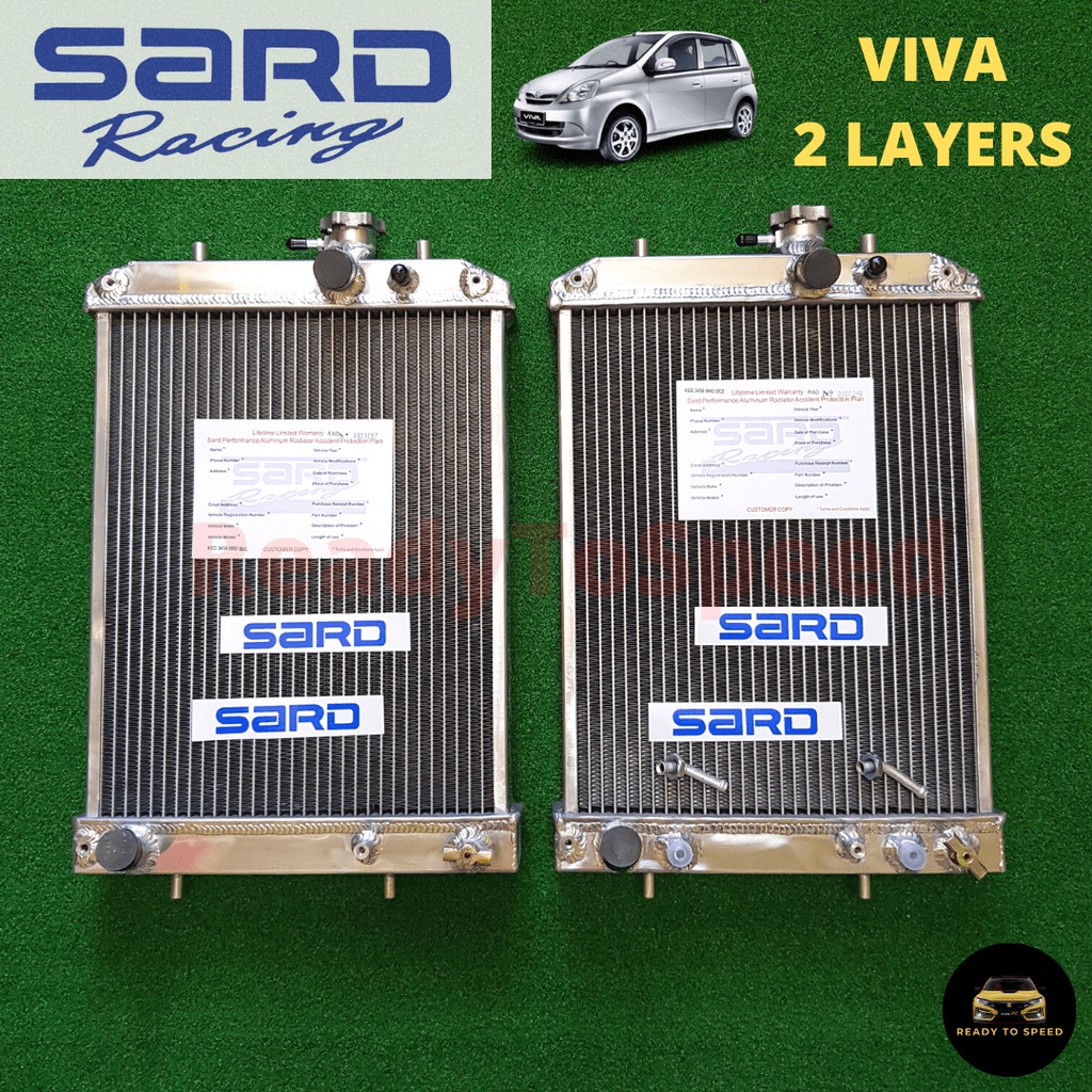 SARD Viva Sport Racing Radiator Aluminium Double Layer 2 Rows MANUAL ...