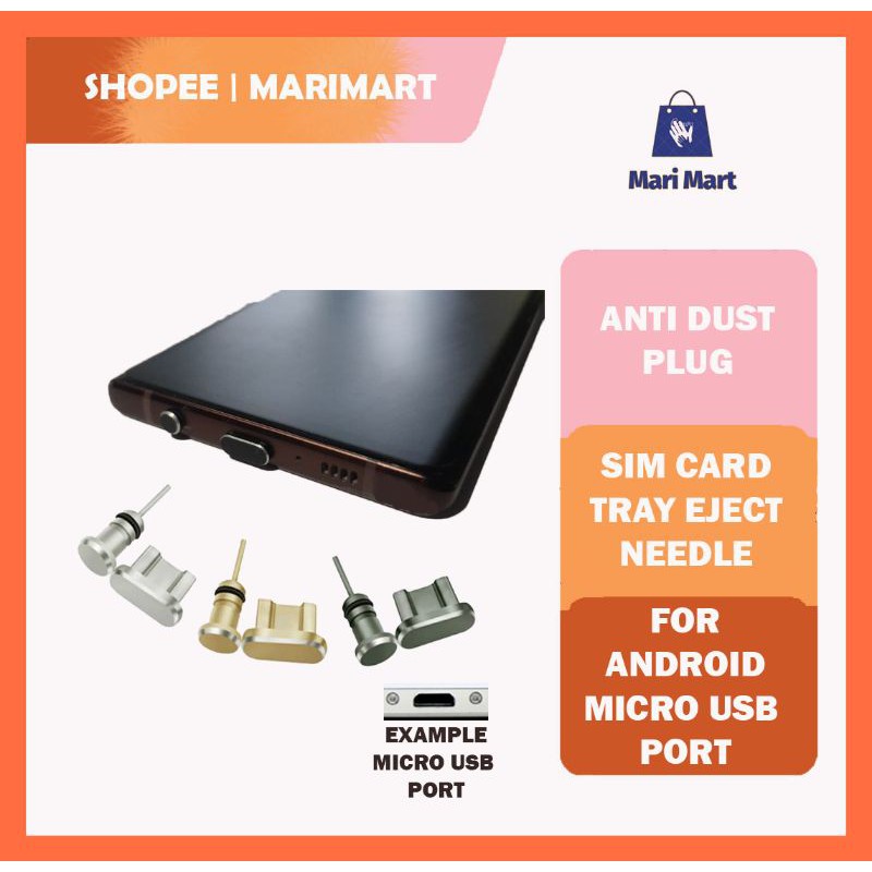 [READY STOCK] 🇲🇾 MICRO USB DUST COVER & PLUG COME WITH 3.5 MM AUDIO ...