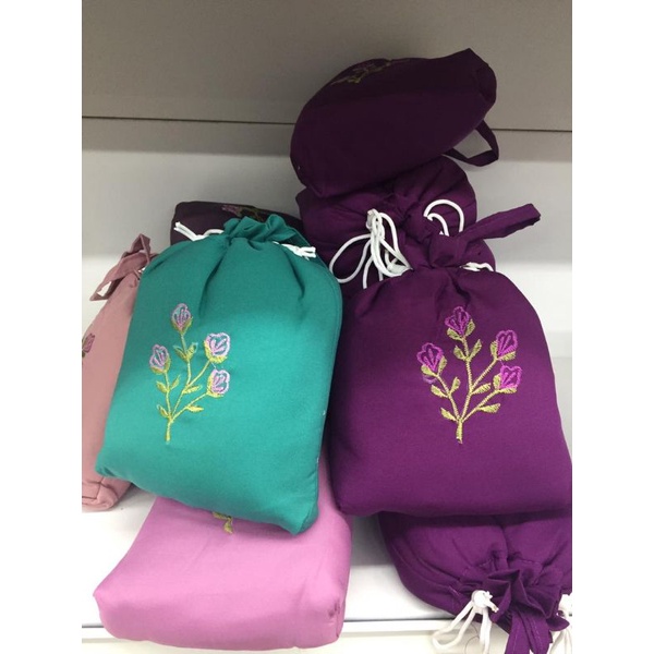 Telekung Travel Mini Pouch & Telekung Mini Berserta Beg Bunga Sulam ...