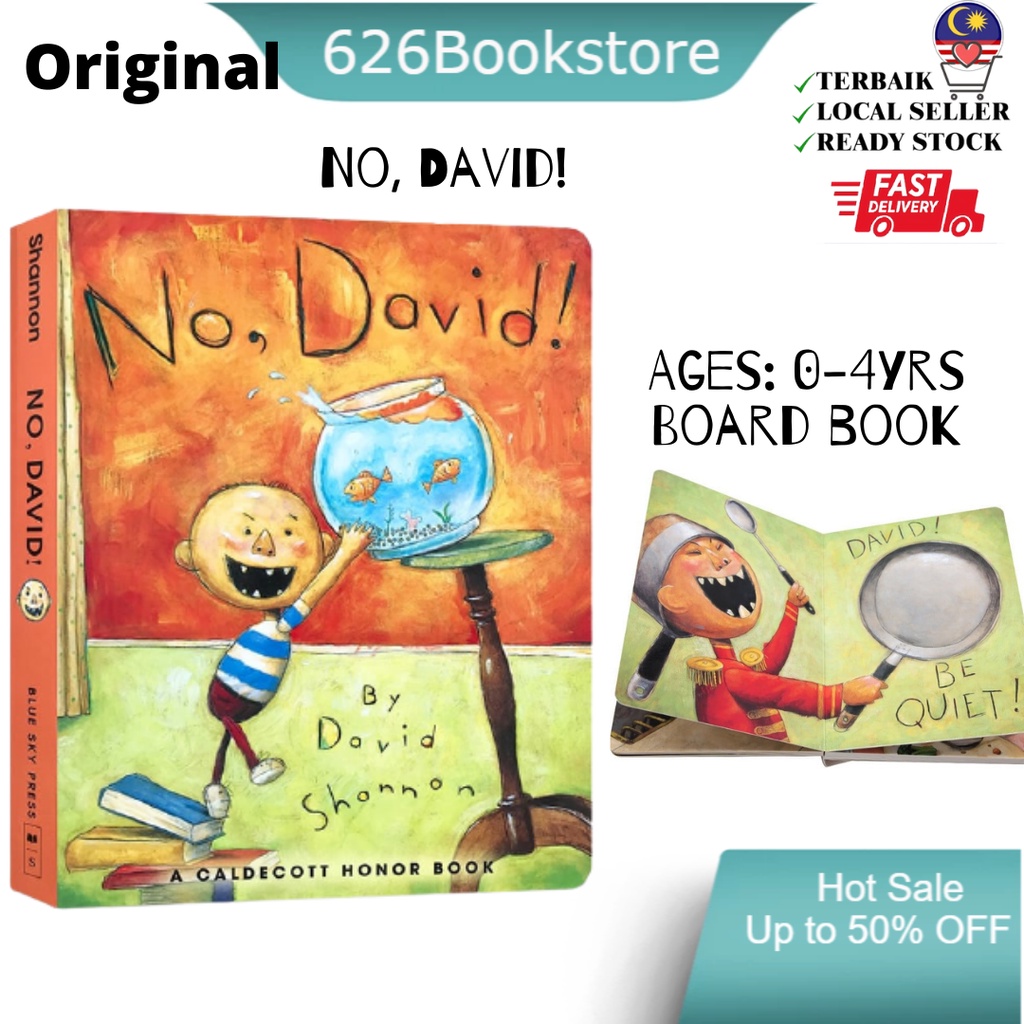No David! David Series Original Boardbook English StoryBook for kid ...
