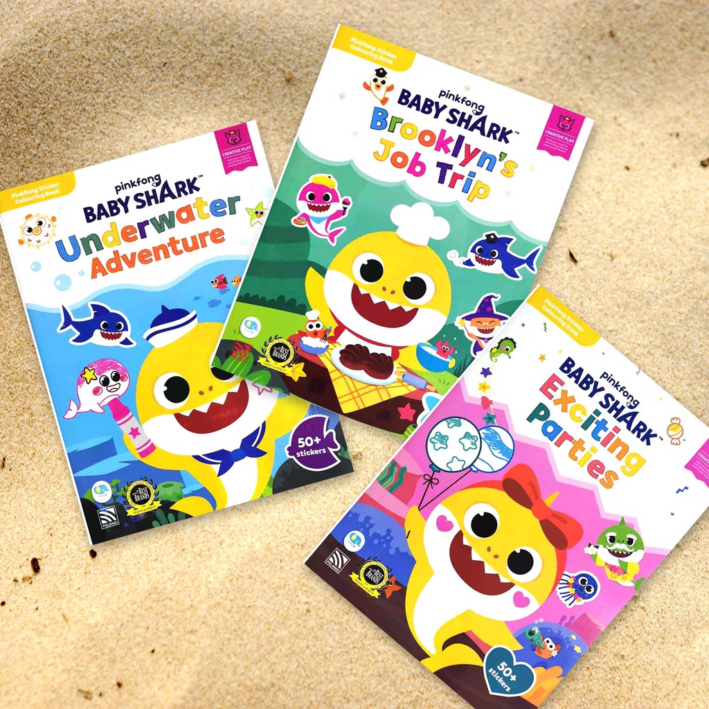 Baby Shark Colouring and Sticker Book | Shopee Malaysia
