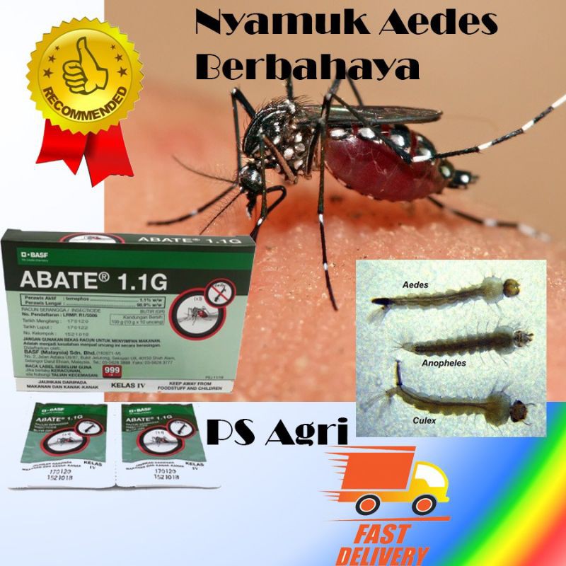One Box BASF Abate 1.1G Aedes Mosquito Larvae Killer 10s/Box / Racun Jentik- Jentik | Shopee ...