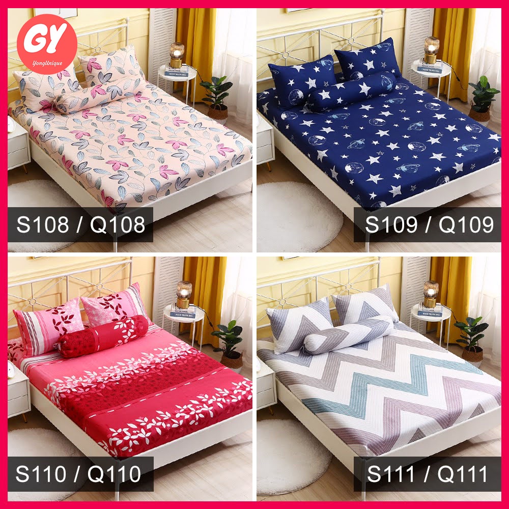 Luxury Bedding Set 4in1 Queen / 2in1 Single Size Bedsheet Getah ...