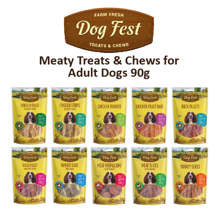 Dog Fest Meaty Treats & Chews for Adult Dog 90g | Shopee Malaysia