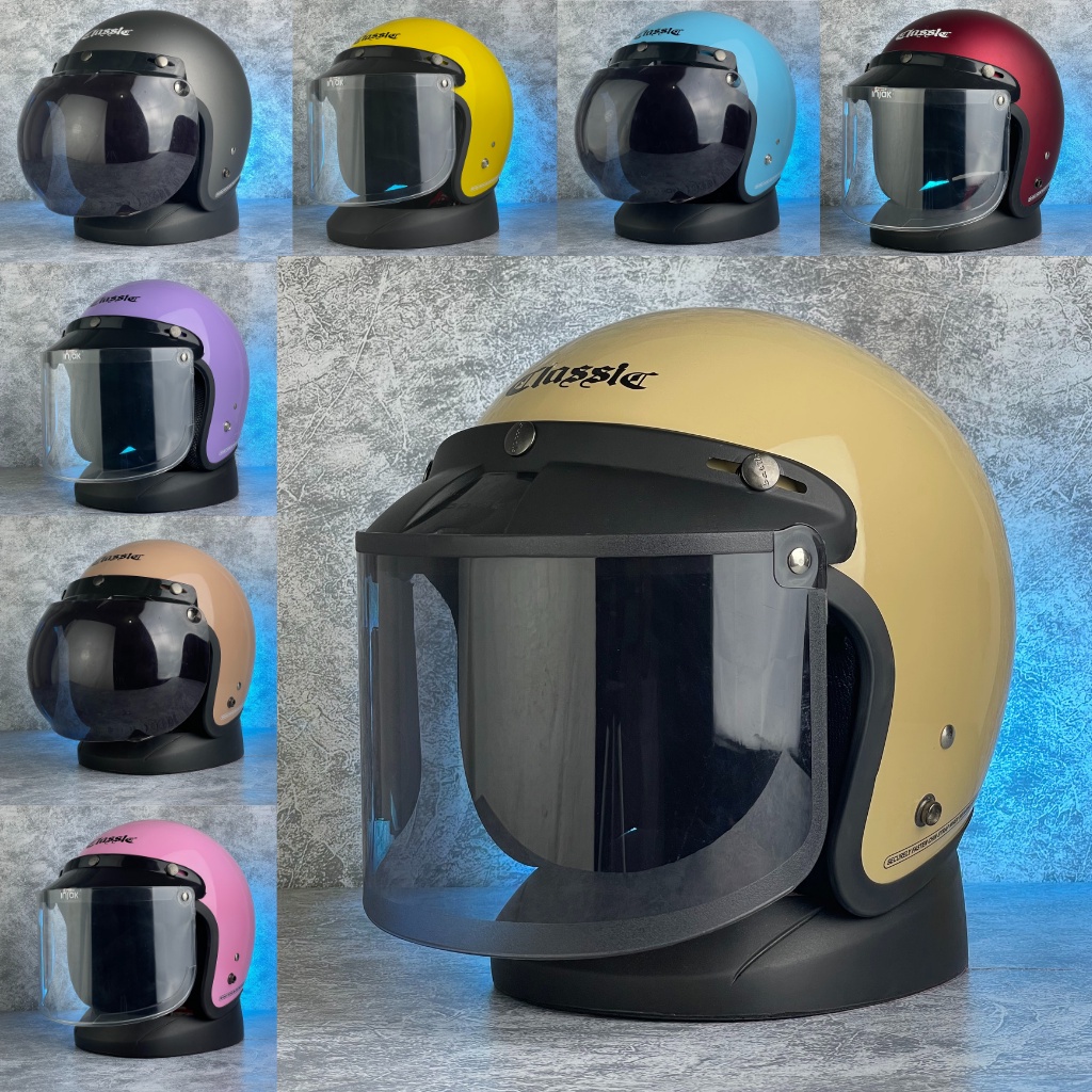 Sni RETRO FULL NECK ADULT BOGO HELMET | Shopee Malaysia