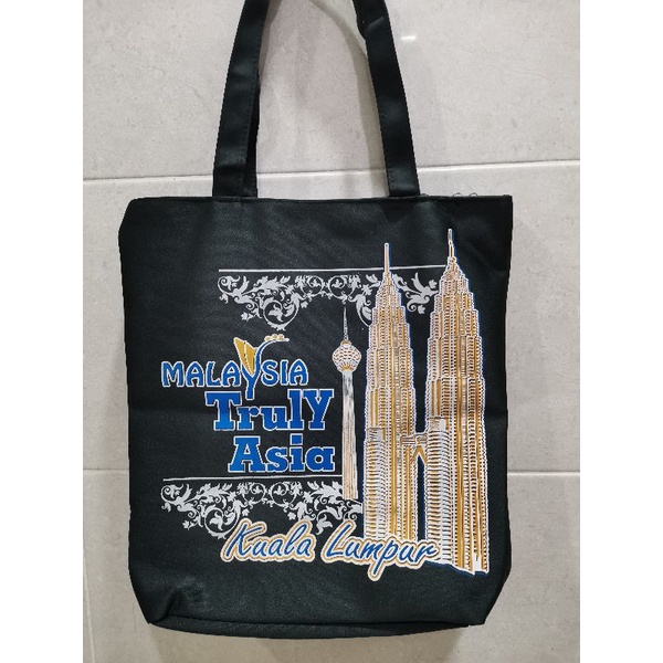 Canvas Bag - Tote Bag (L) Bag klcc / handbag / Souvenir / multifunction ...