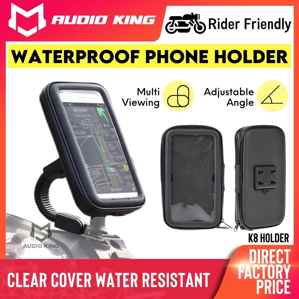 WATERPROOF Phone Holder Motorcycle Waterproof Fon Holder Motorcycle K8 ...