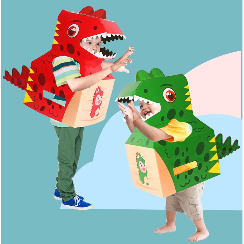 Dinosaur Paper Box [Ready Stock] Children Cardboard Costume Cosplay ...