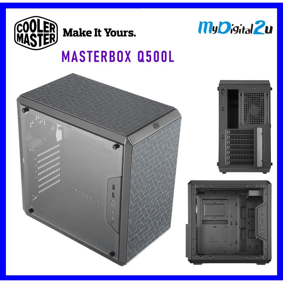 Cooler Master MasterBox Q500L ATX Mini Tower Case with Full Side Panel ...