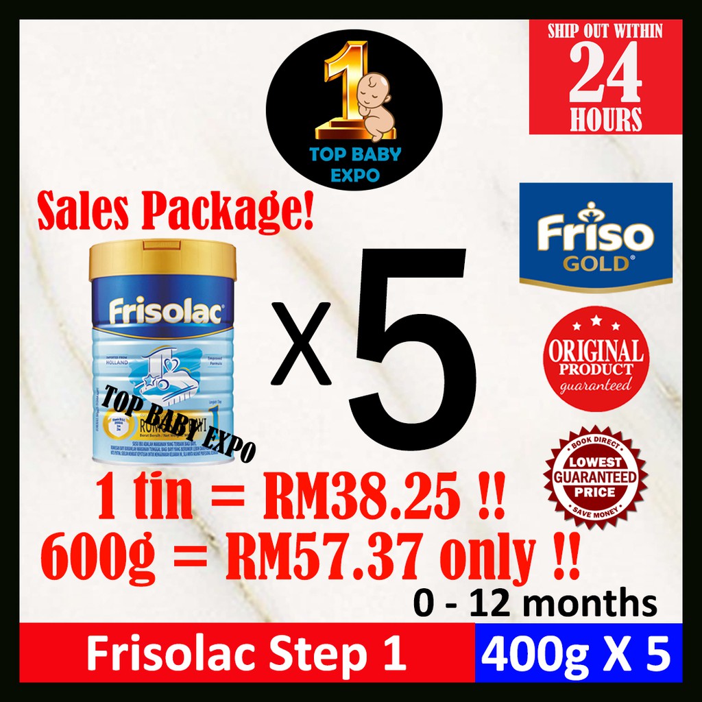 Frisolac Step 1 (400g X 5) Exp: 01/2026 (Newest Stock) | Shopee Malaysia