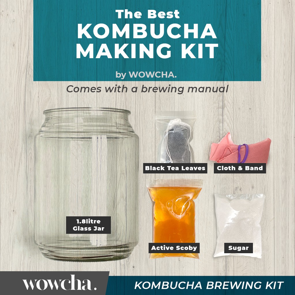 WOWCHA Kombucha Starter Kit | Making Kit | Homemade | Home Brew | Scoby ...