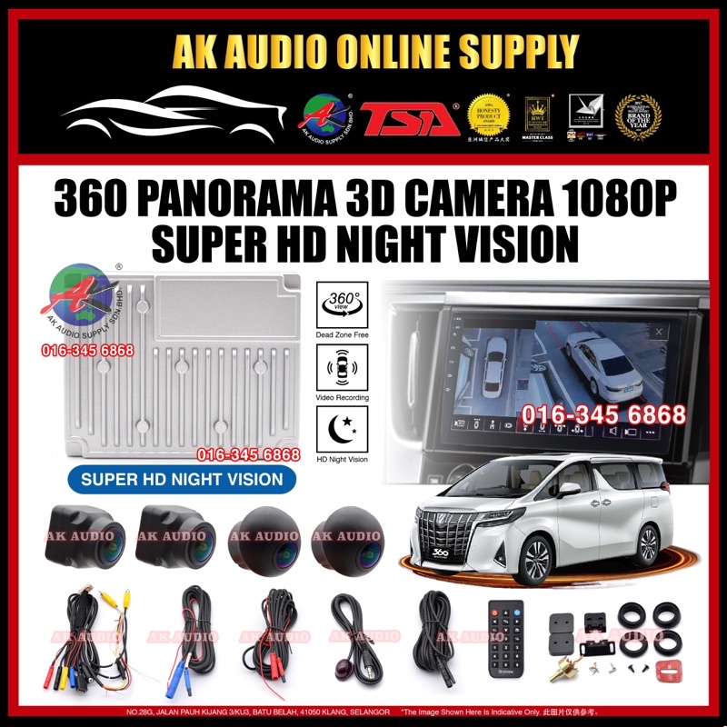 TSA 360 Panarama 3D Camera 1080P Super HD Night Vision Camera Set For ...