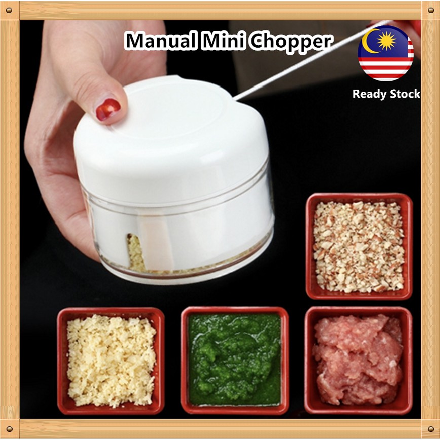 Mini Chopper Hand Pull Blender Meat Garlic Cutter Vegetable Fruit Twist ...