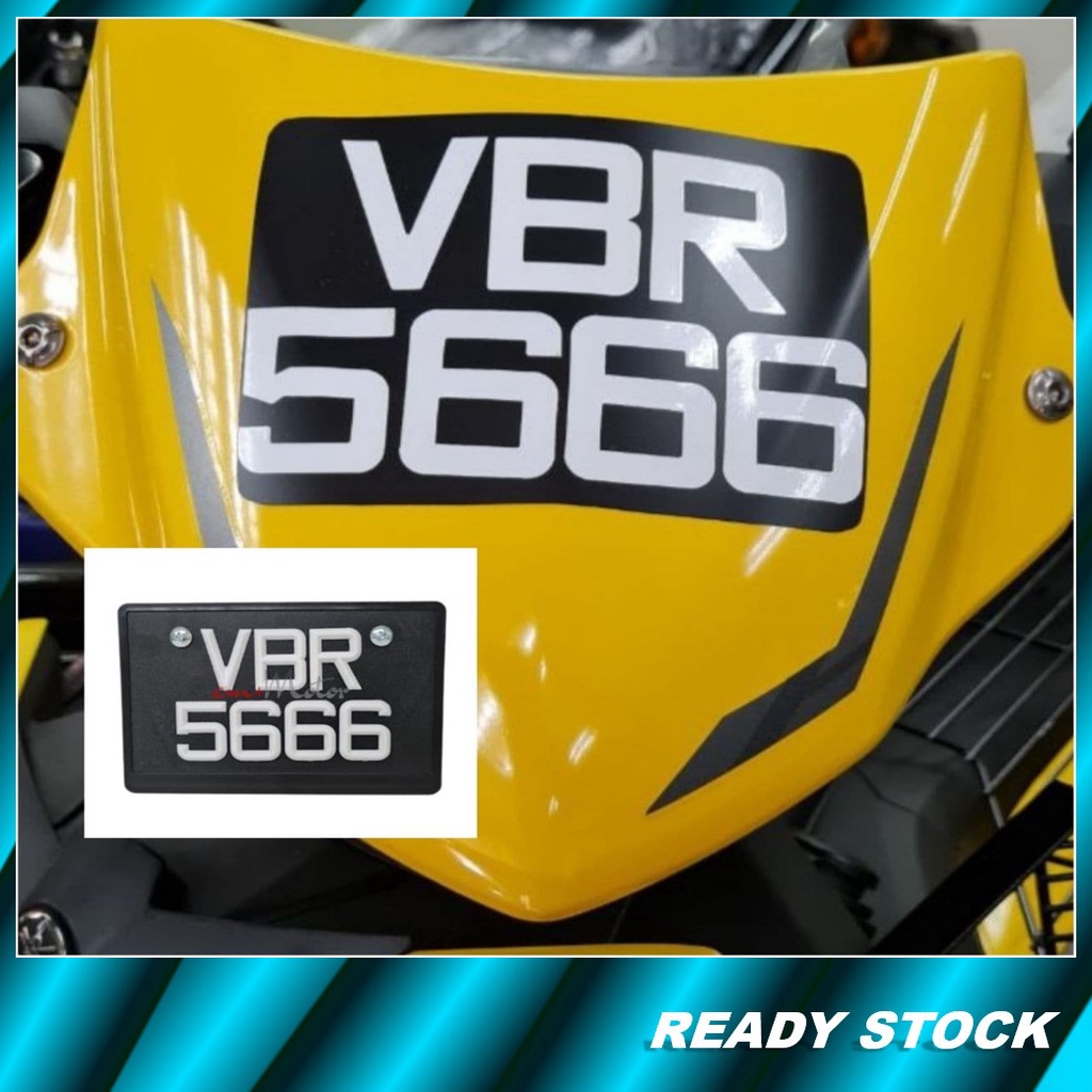 JPJ Lulus No Plate Plat Motor Belakang+Magat Sticker Depan No Sticker ...