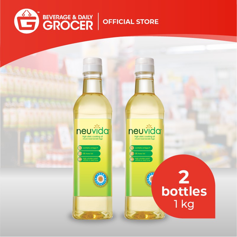 Neuvida High Oleic Cooking Oil 1kg (2 x 1kg) 2 Bottles | Shopee Malaysia