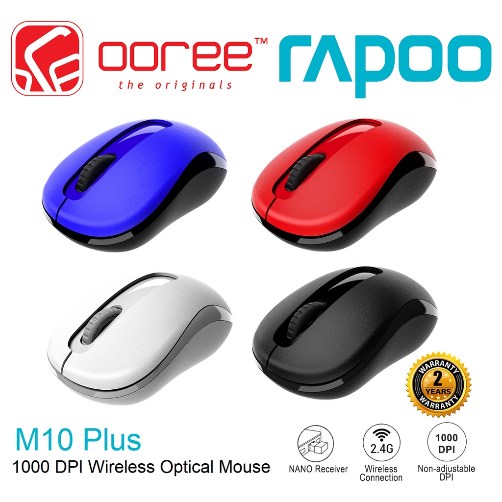 RAPOO M10 PLUS 2.4G WIRELESS OPTICAL MOUSE WITH 1000 DPI TRACKING ...