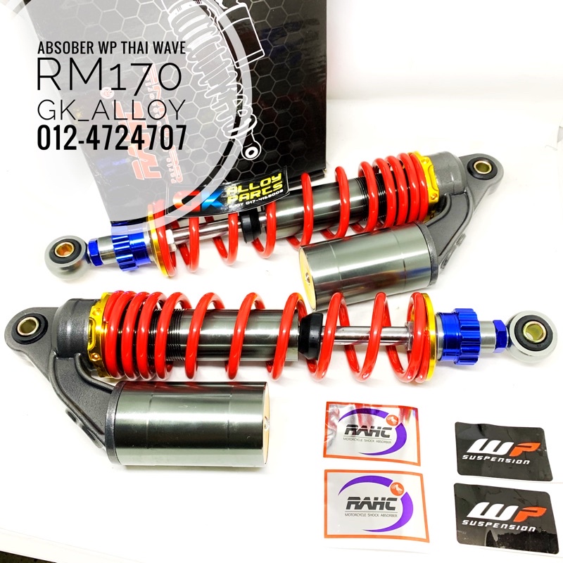 ABSORBER RAHC THAI SPRING MERAH TINGGI 320mm PNP WAVE , EX5, RXZ, SS ...