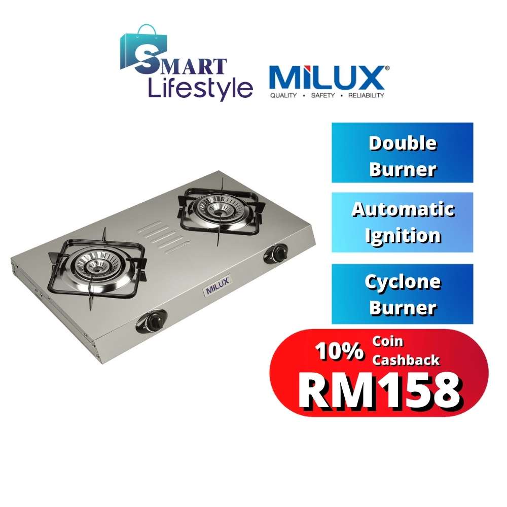 Milux Stainless Steel Cyclone Burner Table Gas Stove MSS-2800 | Shopee ...
