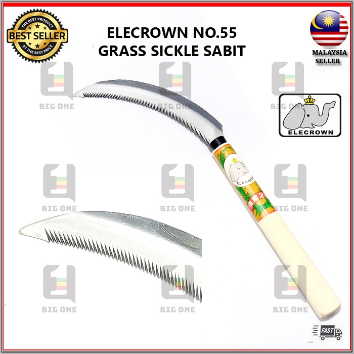 ELECROWN 55 GRASS SICKLE WITH TEETH SABIT BERGIGI | Shopee Malaysia