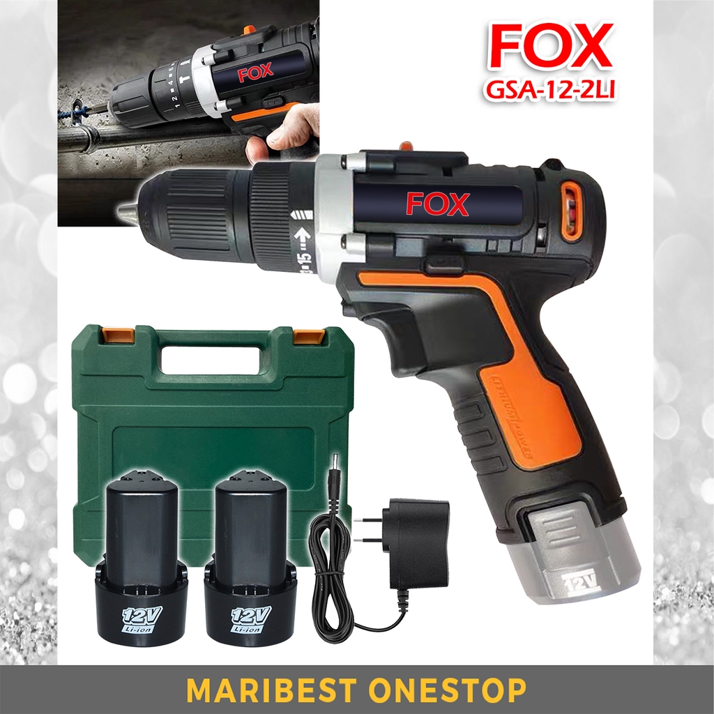 FOX 12V Lithium Rechargeable Cordless Drill Combo Set | Shopee Malaysia