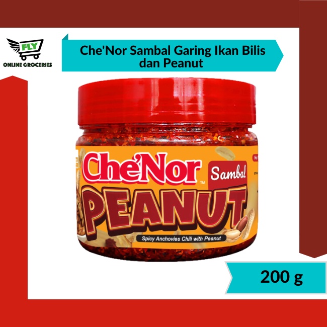 Che'Nor Sambal Garing ikan bills, Sambal Udang & Super Spicy 160gm ...