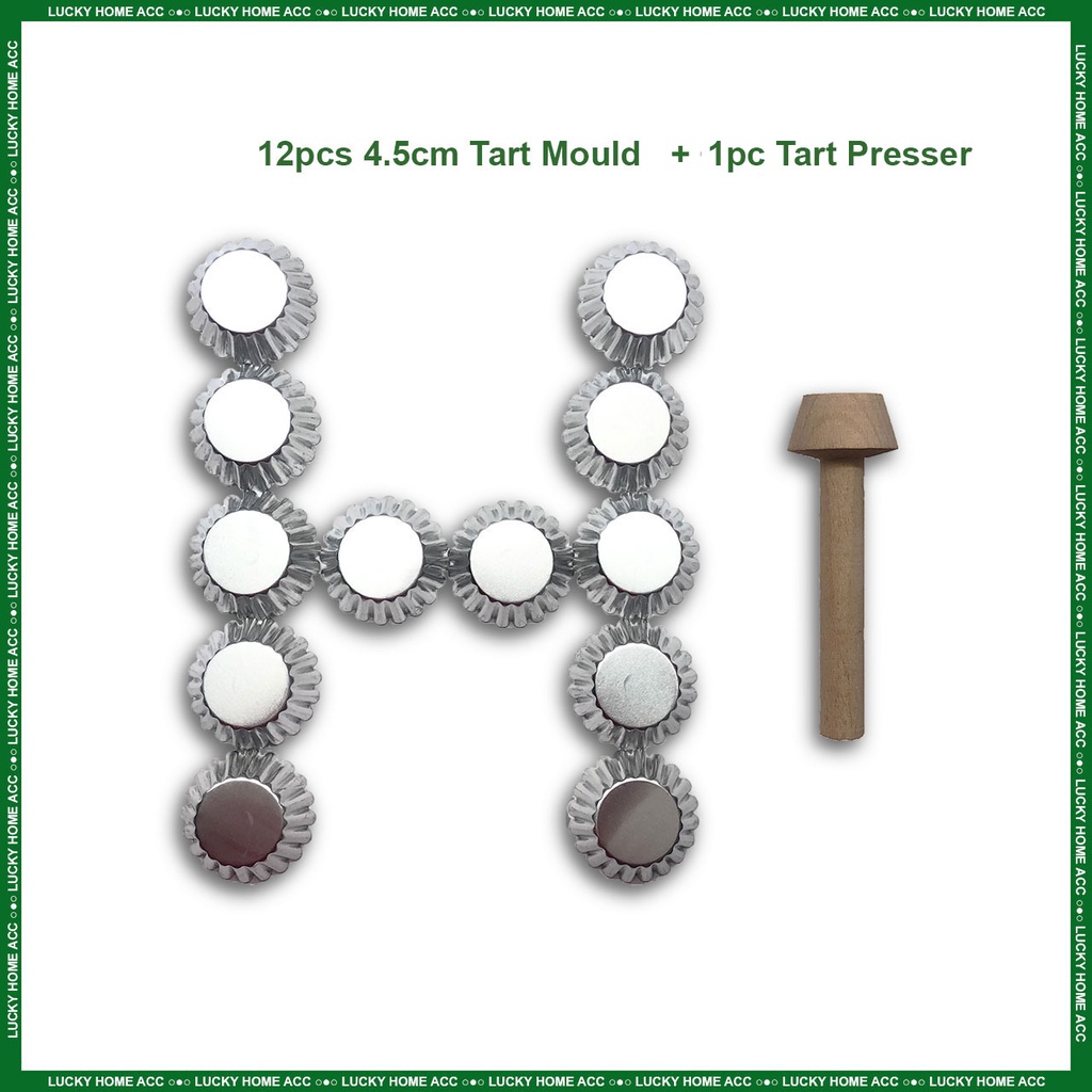 Ready Stock!!! 12pcs 4.5cm Tart Mould + 1 Presser Egg Tart Cheese Tart ...