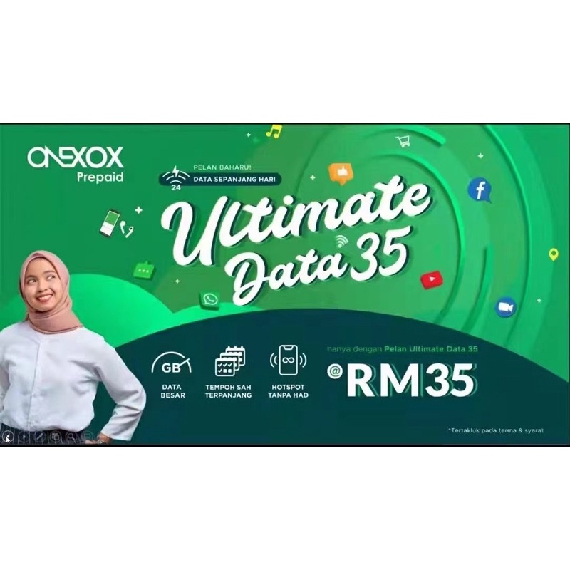 ONEXOX NEW PREPAID UNLIMITED DATA PLAN 👍🏻 | Shopee Malaysia