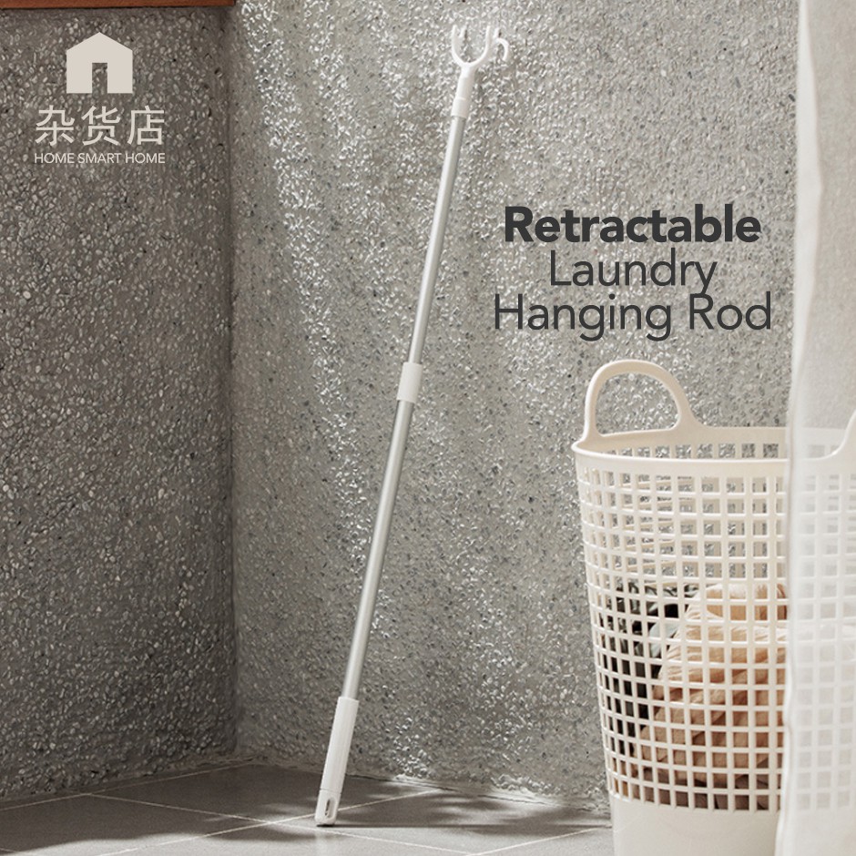Retractable Aluminium Laundry Hanging Rod | Shopee Malaysia