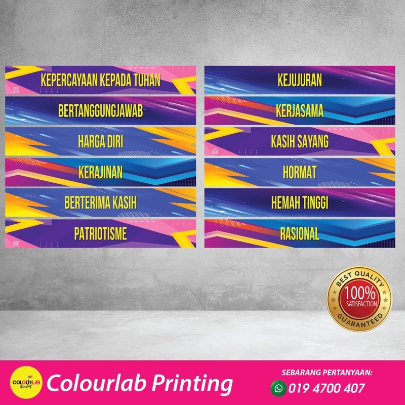 Banner tangga (nilai murni) | Shopee Malaysia