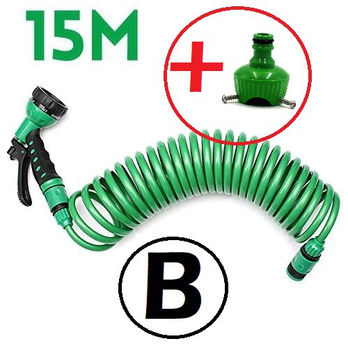 Flexible Garden Water Hose Set With Multi Spray Head Spring Shape Water ...