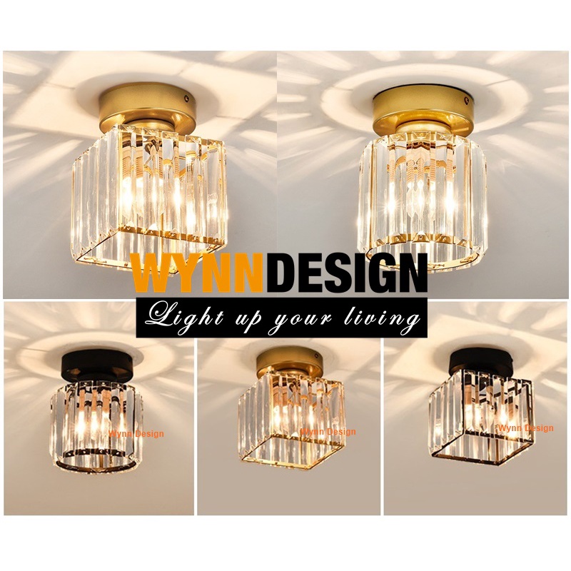 Wynn Design Ceiling Light Set with Bulb Chandelier Glass Hall Lamp ...