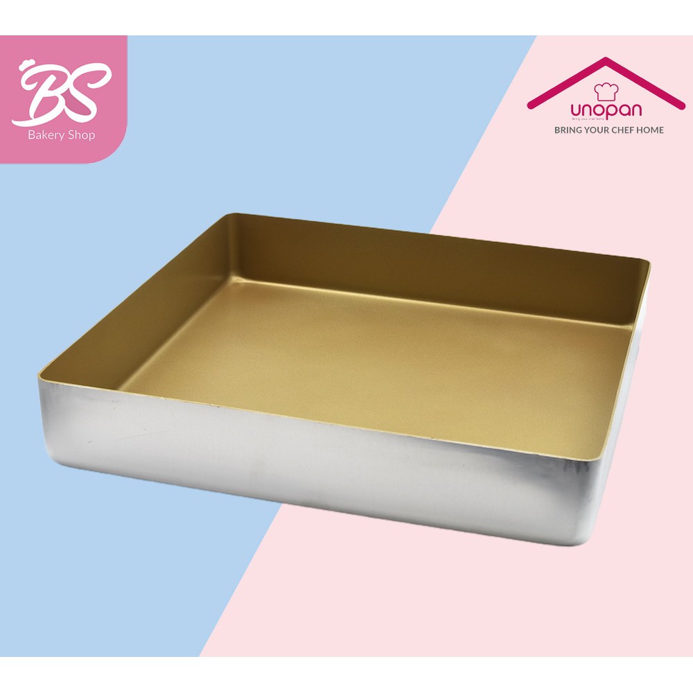 【UNOPAN Square pan Baking Tray】 Golden non-stick Series 1000 金色方型不沾烤盘 ...