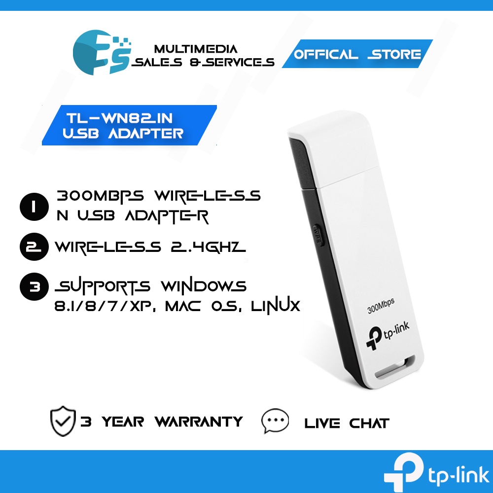Tp-Link TL-WN821N 300Mbps Wireless N USB Adapter | Shopee Malaysia