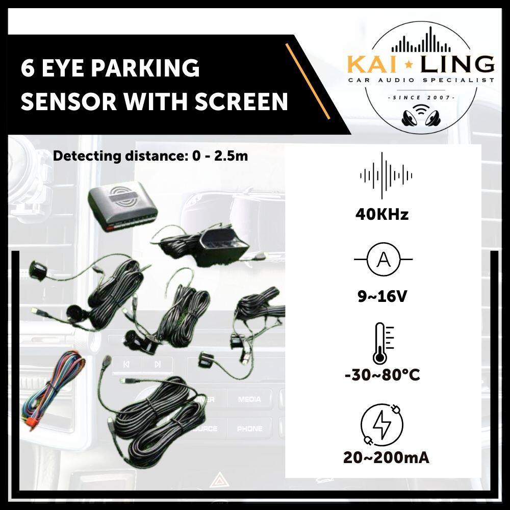 6 Eye Parking Sensor With Screen | Shopee Malaysia