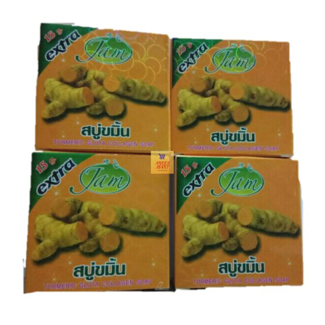 Jam Turmeric Gluta Collagen Soap 15g Extra - Ready Stock ( Sabun Kunyit ...