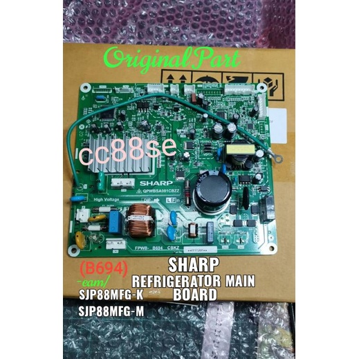 SHARP REFRIGERATOR MAIN PCB BOARD ORIGINAL PART SJ-P88MFG-K SJ-P88MFG-M ...