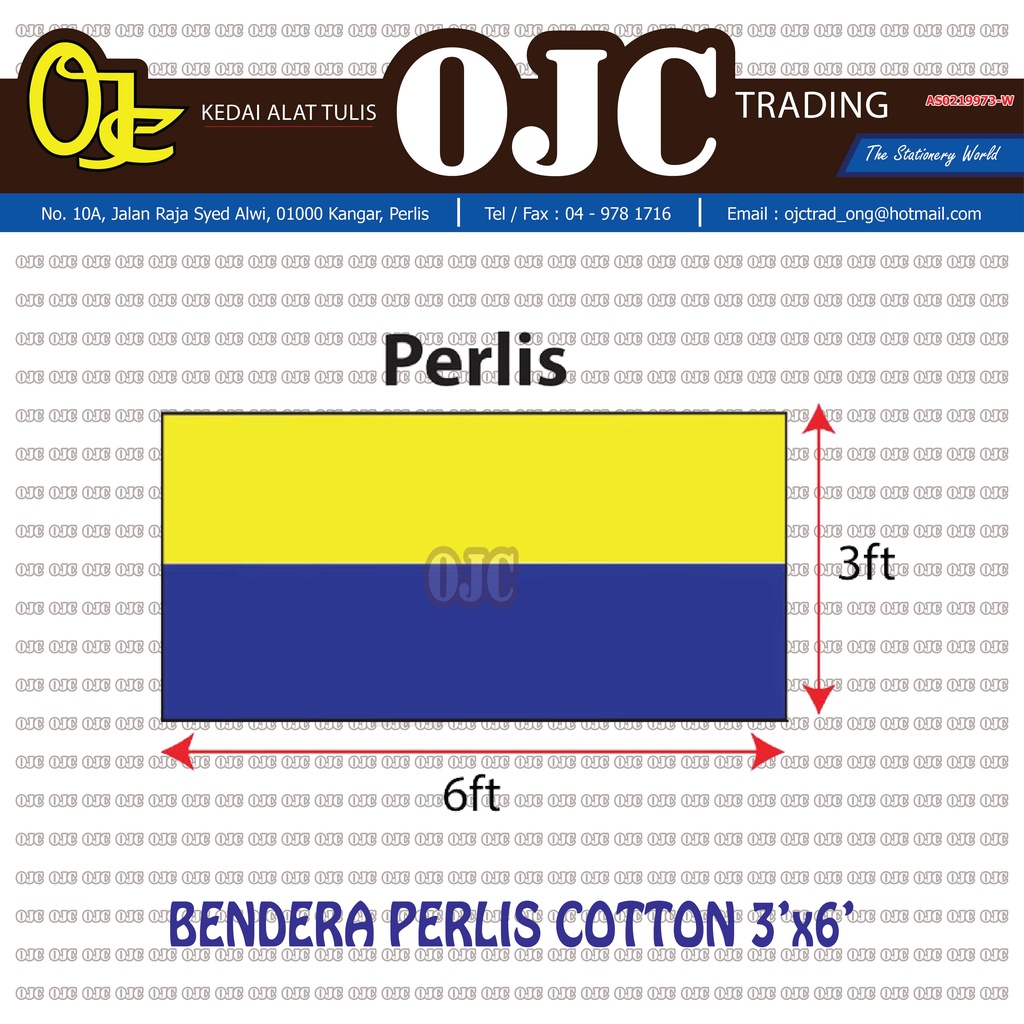 BENDERA PERLIS 3ft X 6ft COTTON | Shopee Malaysia