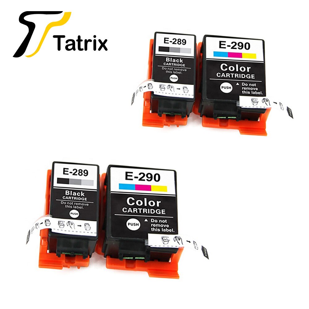 Tatrix 4PK T289 T290 E-289 E-290 Premium Color Compatible Inkjet ...