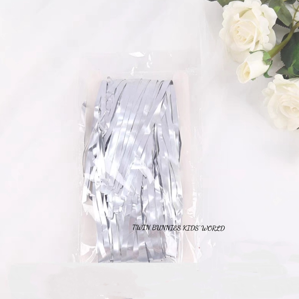 TB 1m x 2m Metallic Foil Rain Curtain Birthday Wedding Decoration Wall ...