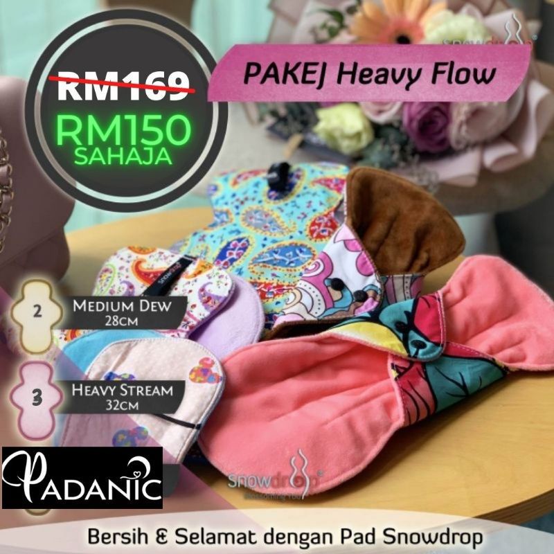 Pakej Cloth Pad Set ( 4 - 10pcs ) Menstrual Pad Kain Cloth Liner ...